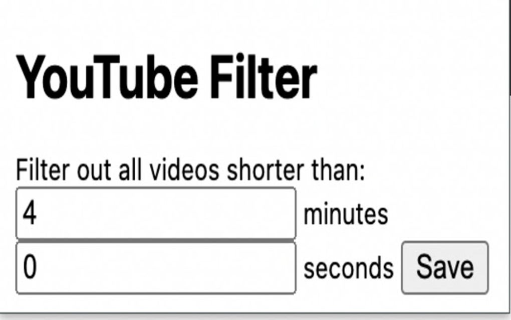 Youtube filter para Google Chrome - Extensión Descargar