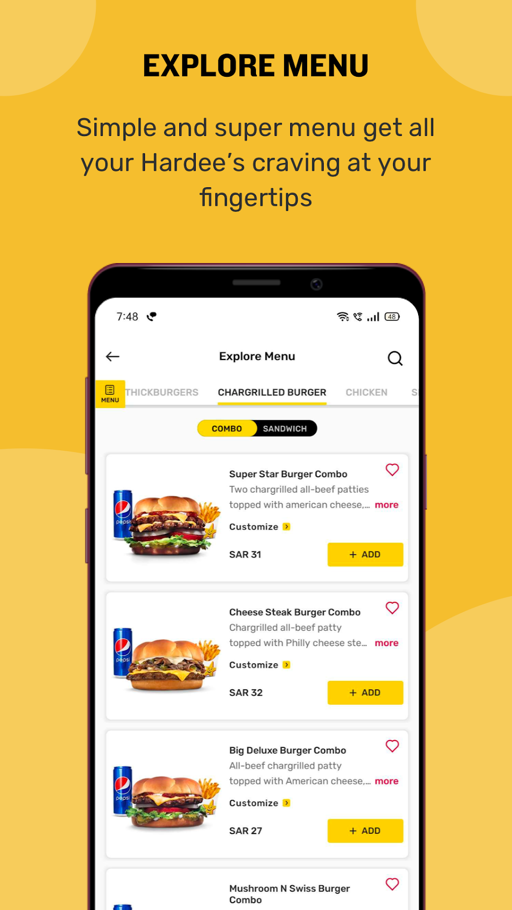 Hardees Saudi Arabia - Burger Sandwich Meals APK for Android - Download