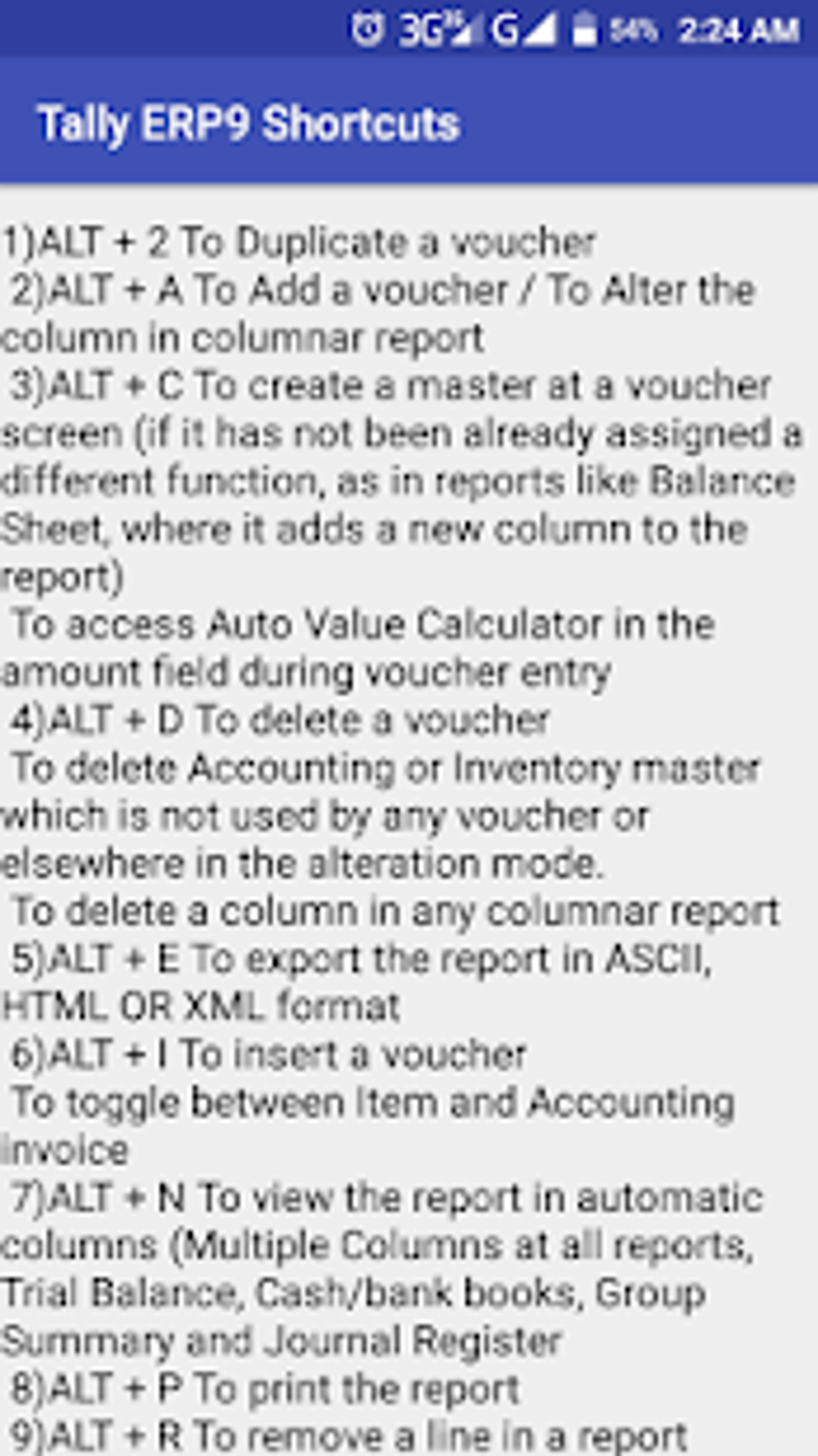 Android için Tally 9 Shortcuts APK - İndir