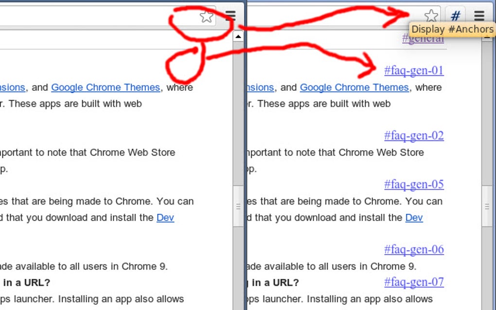 Display #Anchors for Google Chrome - Extension Download