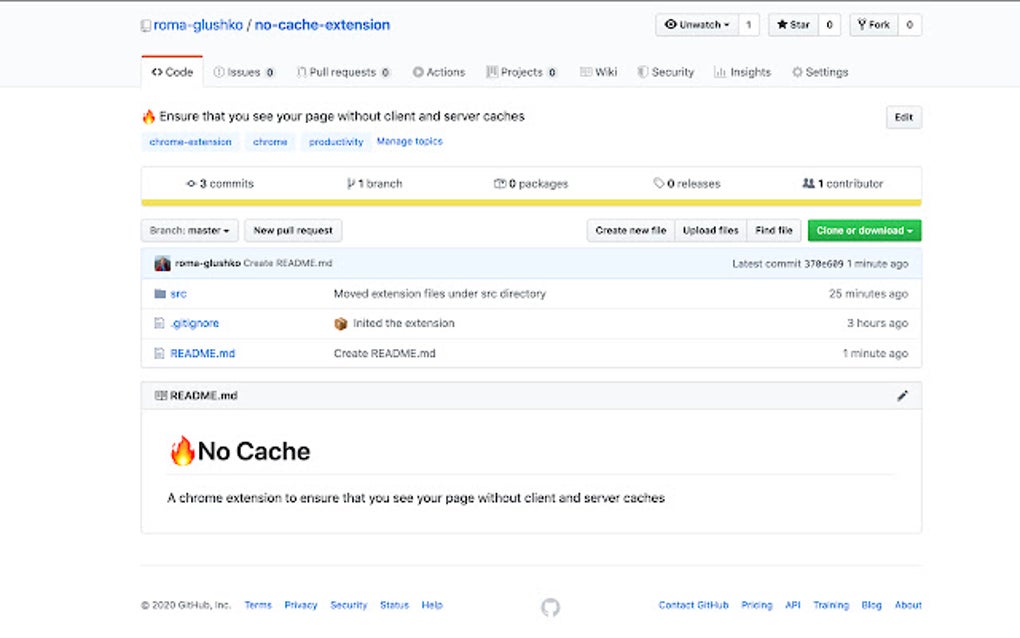 No Cache para Google Chrome - Extensión Descargar