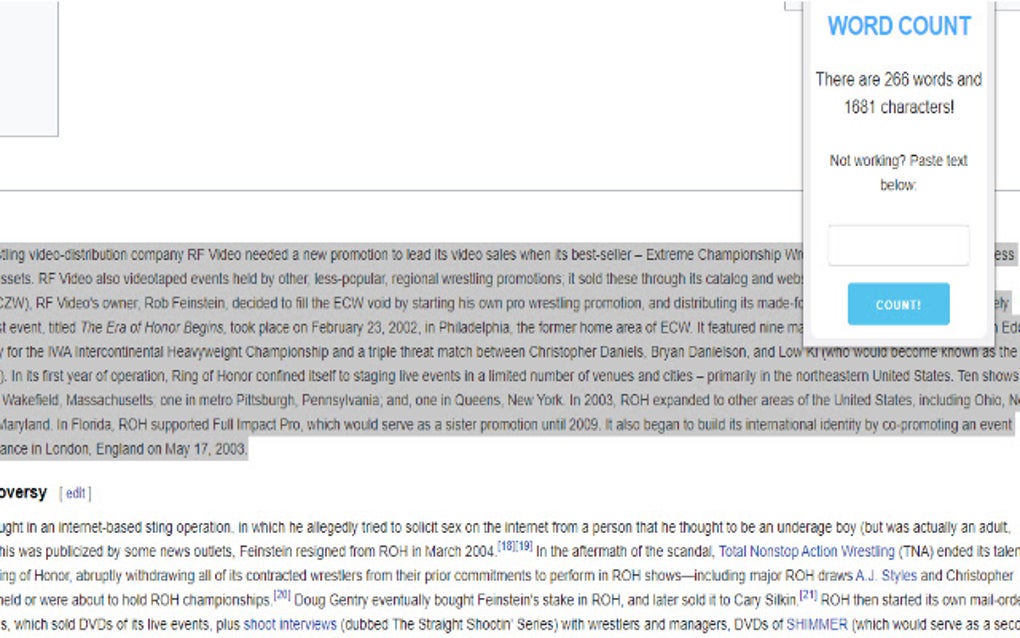 Word Count for Google Chrome - Extension Download