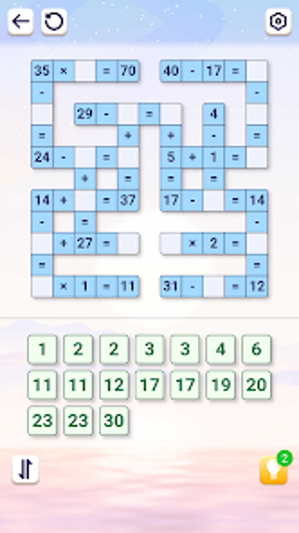 Math Crossword - Number Puzzle cho Android - Tải về