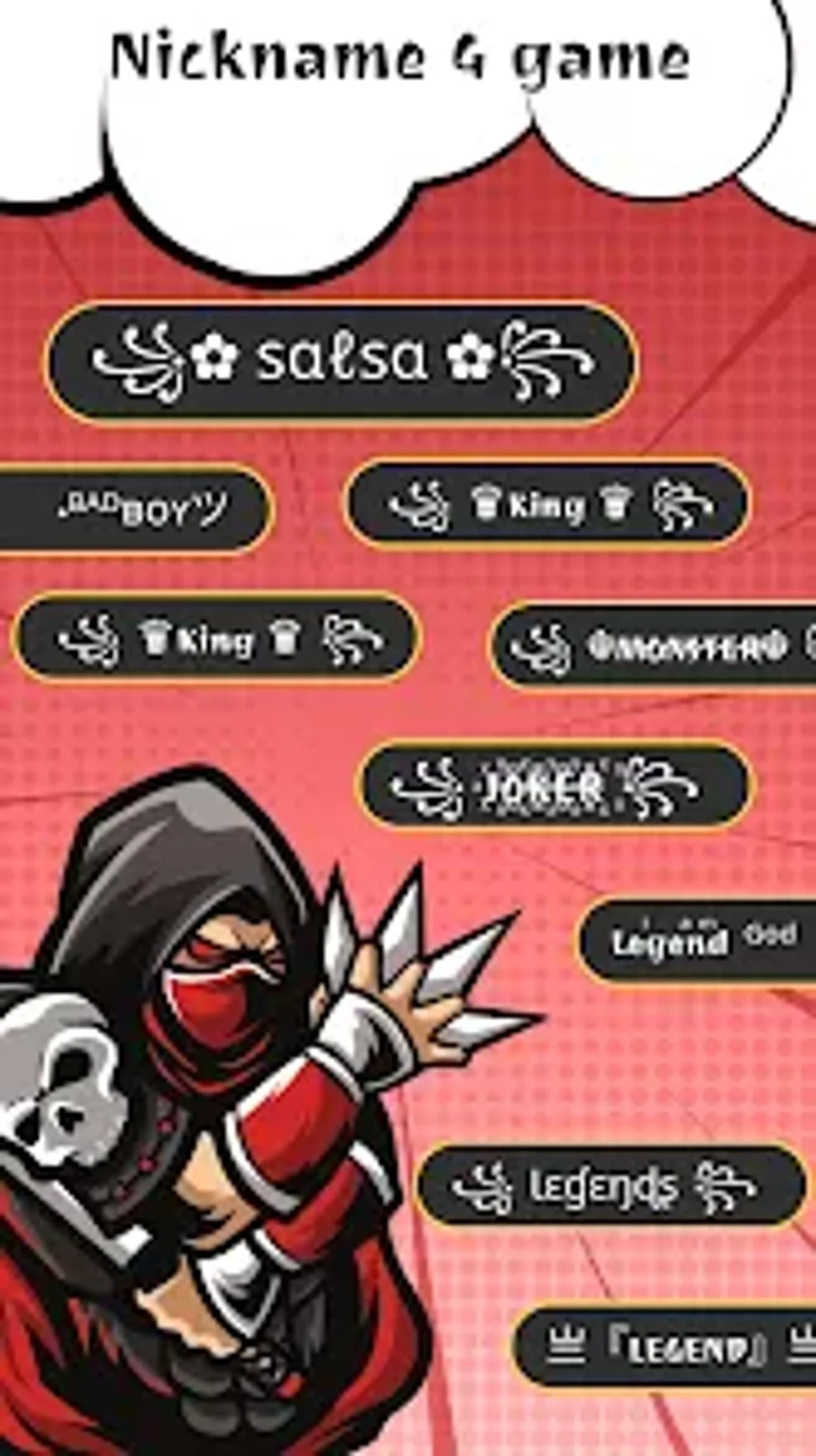 Nickfinder: Stylish name for Android - Download