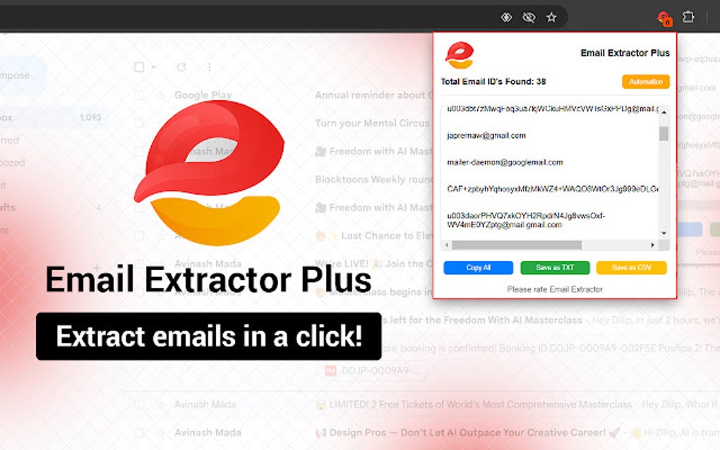 Email Extractor Plus Google Chrome 용 - 확장 프로그램 다운로드