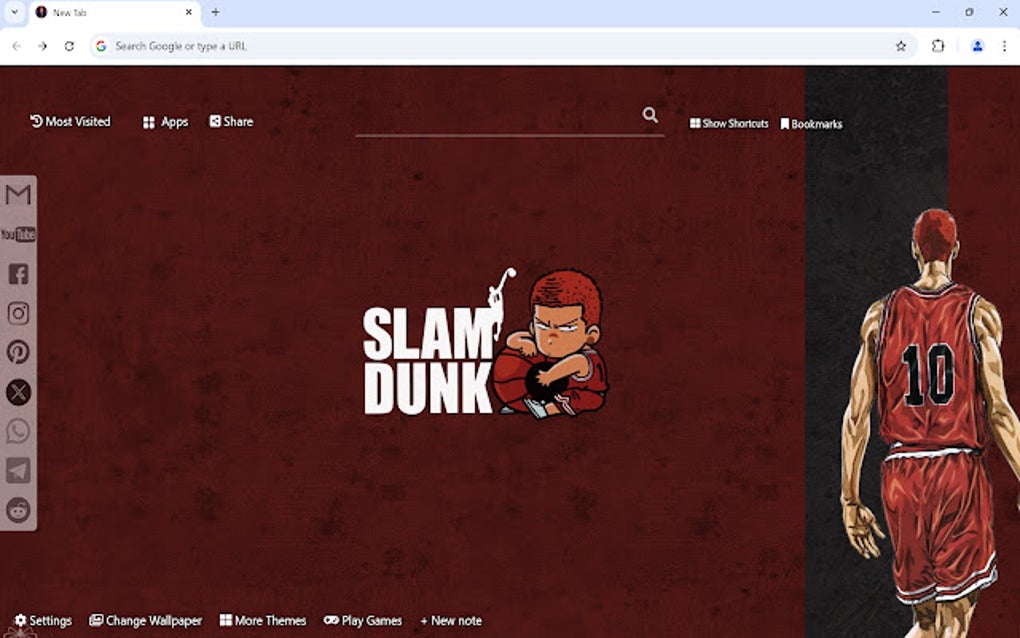 Slam Dunk Wallpaper Google Chrome 용 - 확장 프로그램 다운로드
