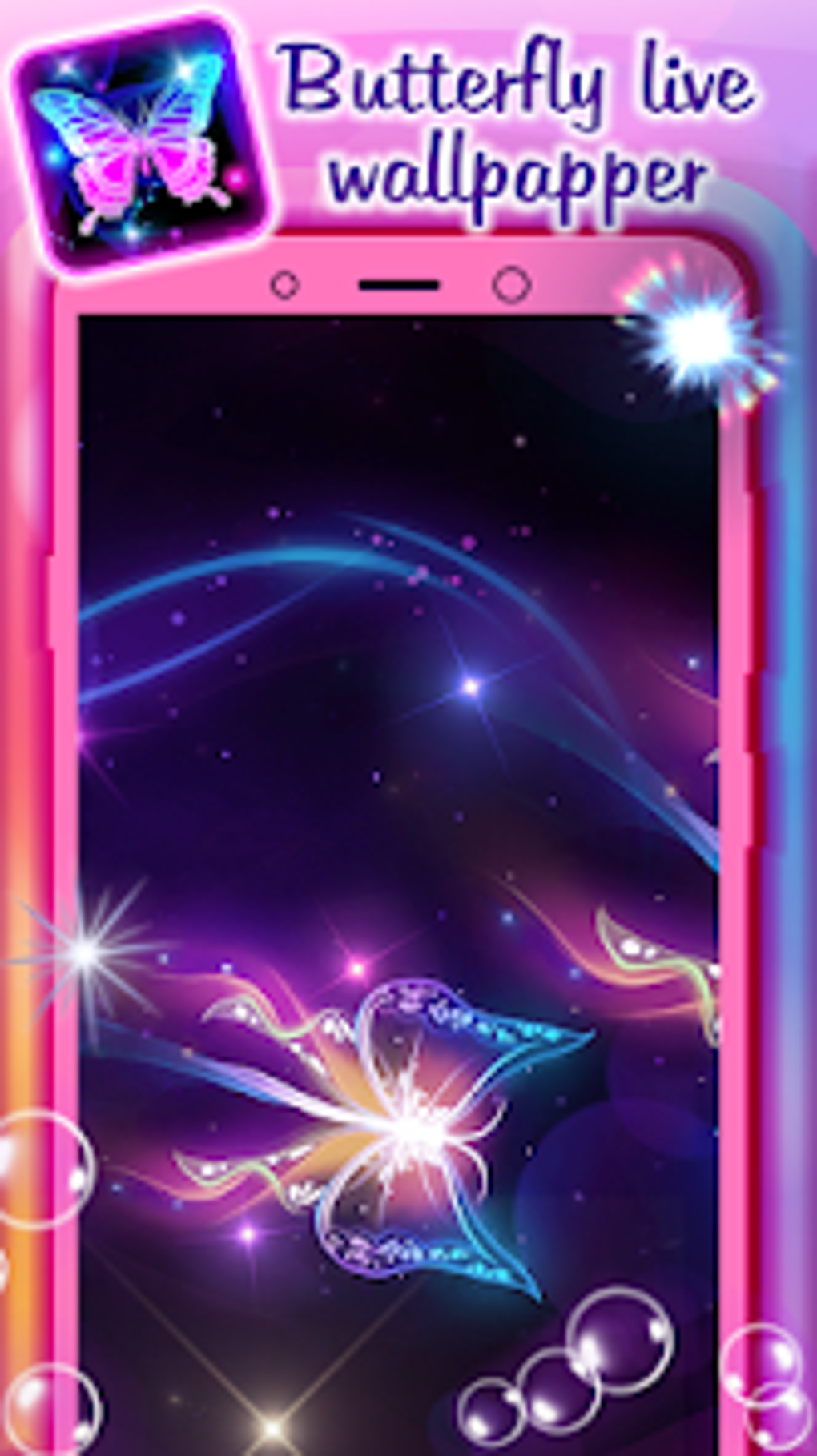 Neon Butterfly Background App for Android - Download