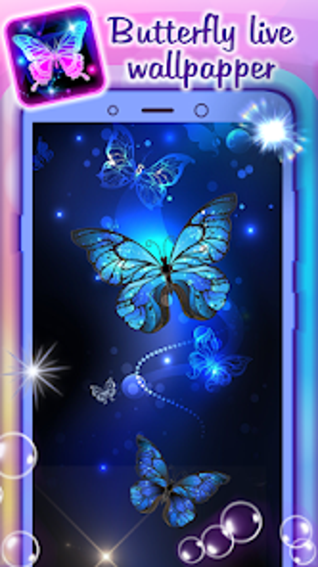 Neon Butterfly Background App for Android - Download