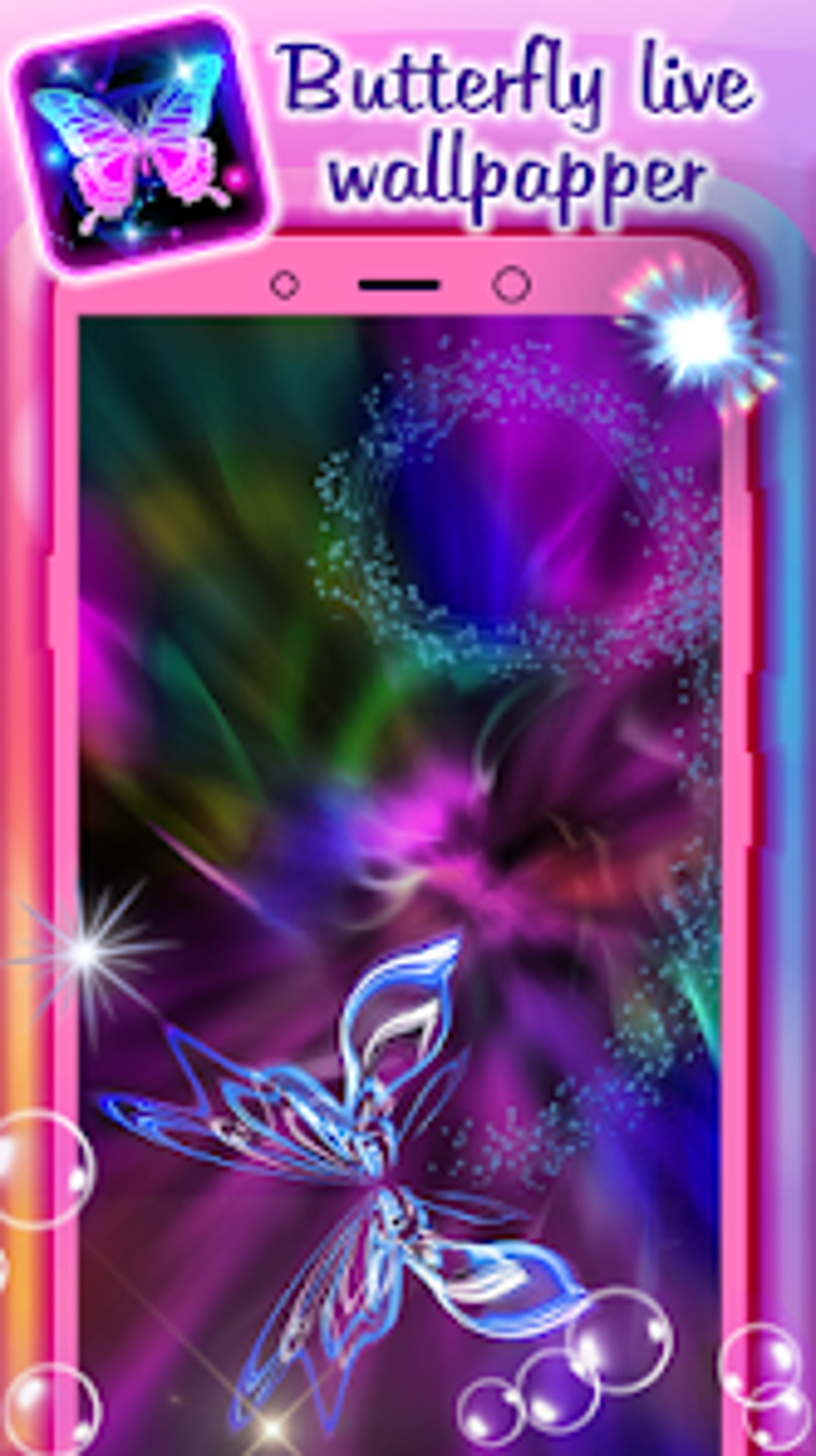 Neon Butterfly Background App for Android - Download