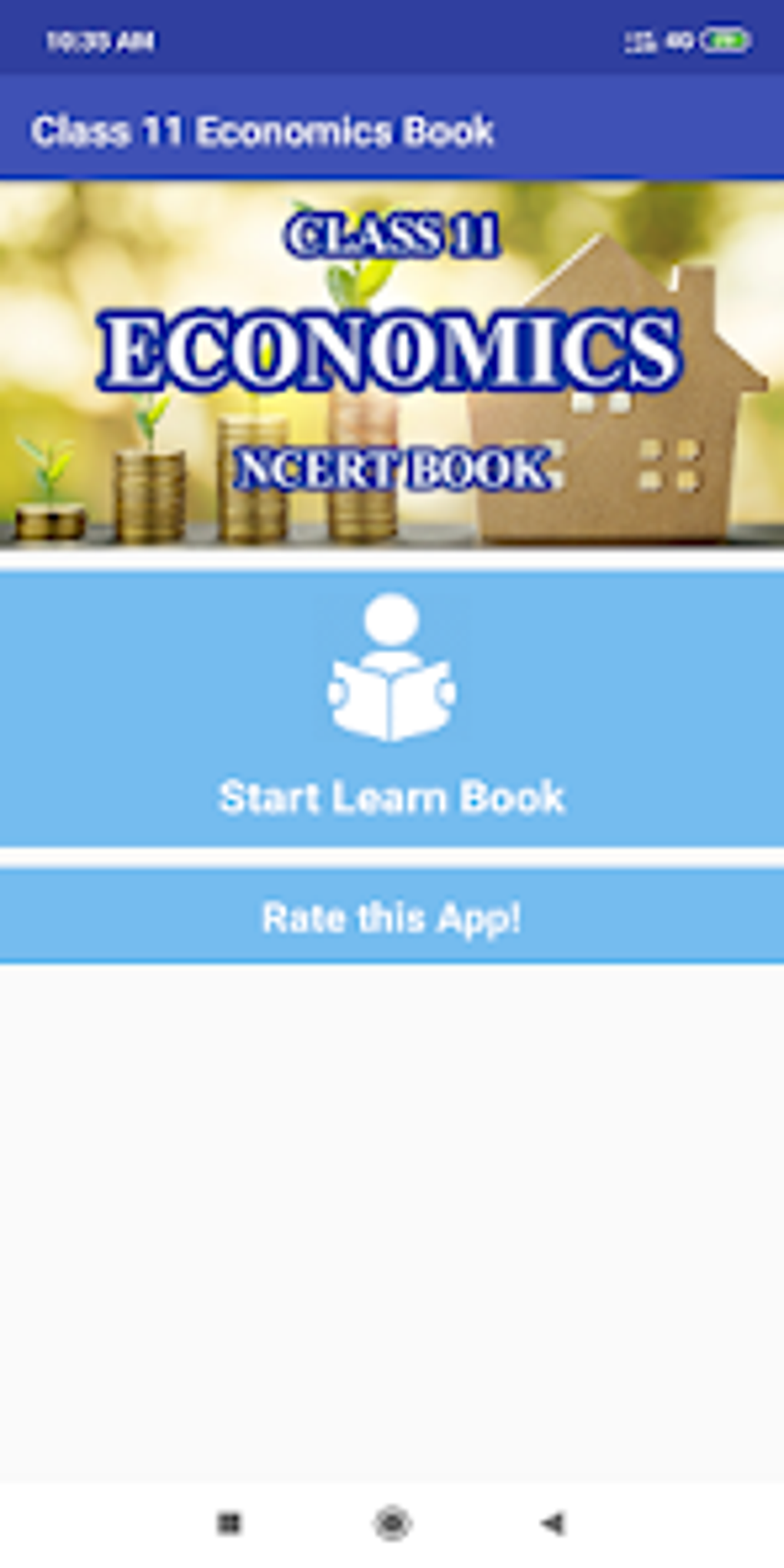 Class 11 Economics NCERT Book para Android - Descargar