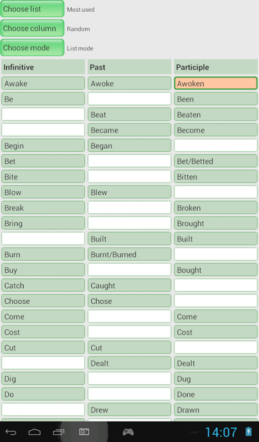 English Irregular Verbs APK für Android - Download