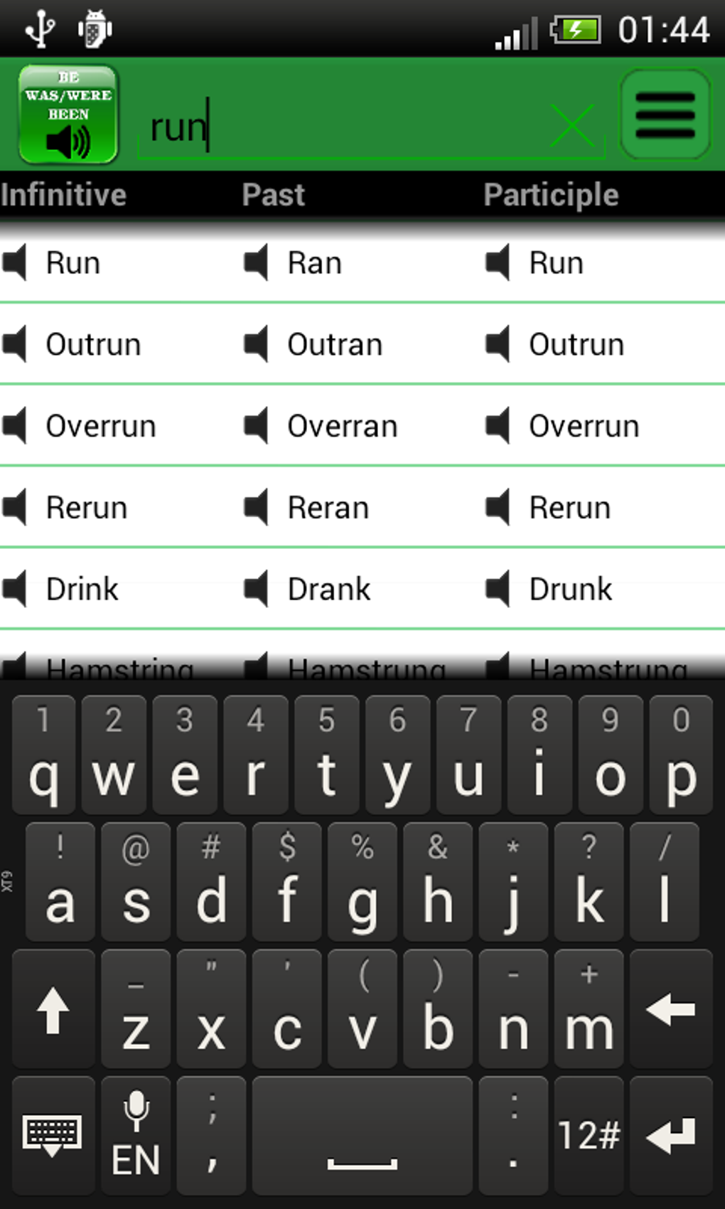 English Irregular Verbs APK für Android - Download