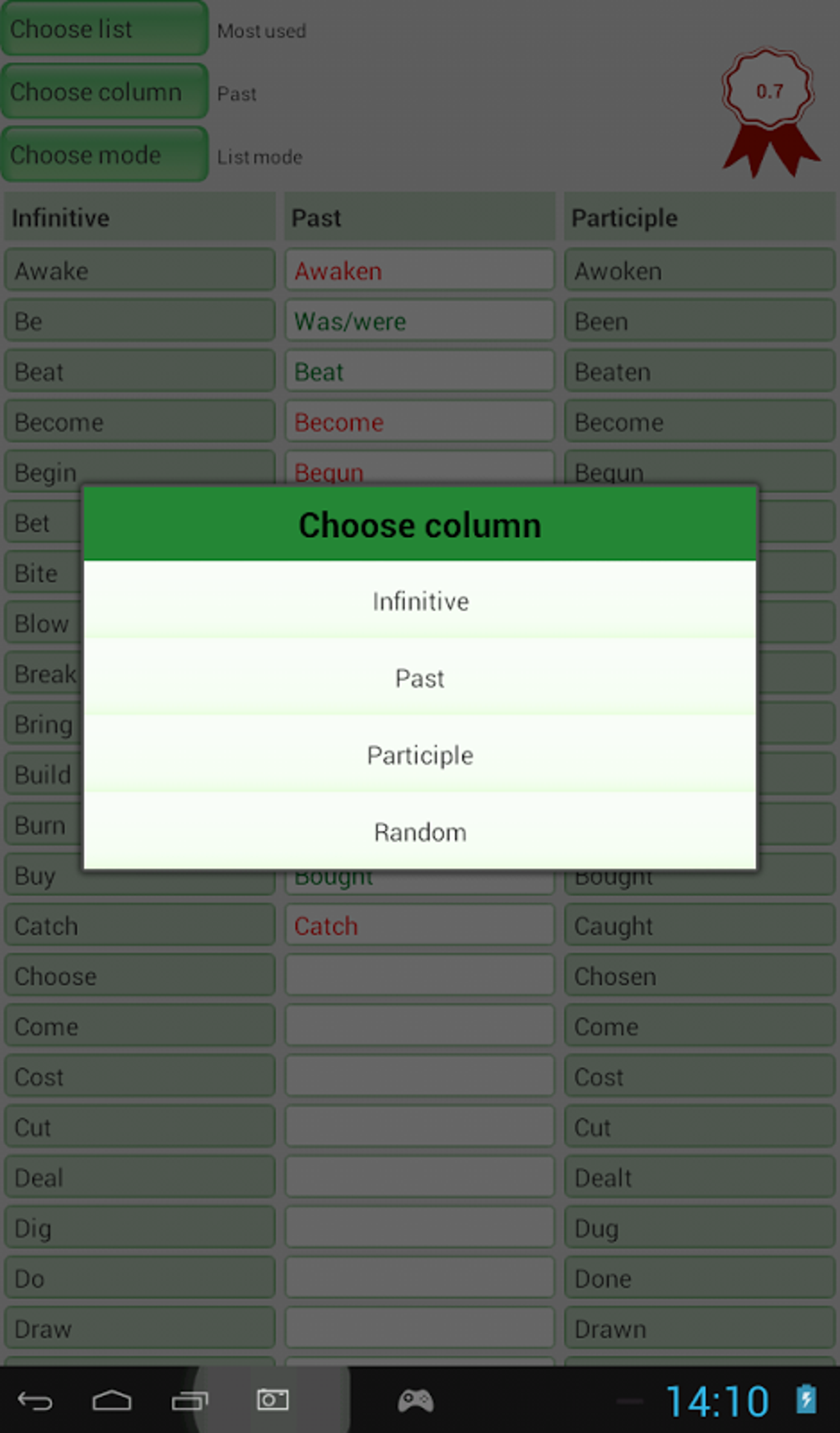 English Irregular Verbs APK für Android - Download