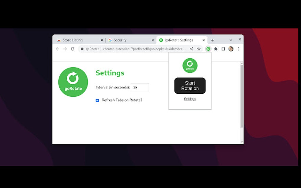 goRotate - Rotate Through Open Tabs para Google Chrome - Extensión Descargar
