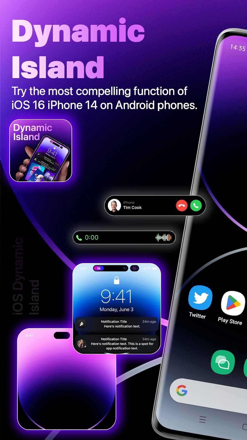 Dynamic Island iOS 16 - iNotch for Android - Download