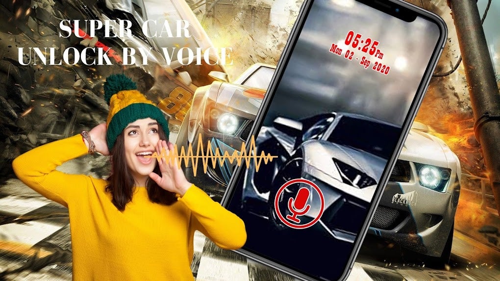 Car Voice Screen Lock: Super Car Unlock By Voice para Android - Descargar