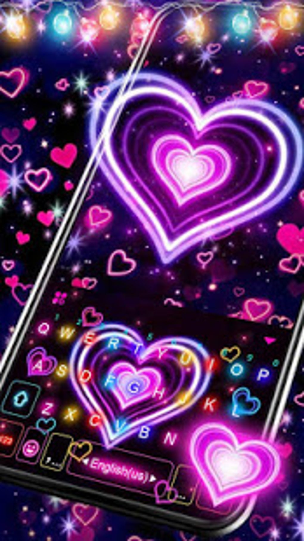 Neon Lights Heart Keyboard Theme APK For Android Download Neon Lights Heart Keyboard Theme APK For Android Download