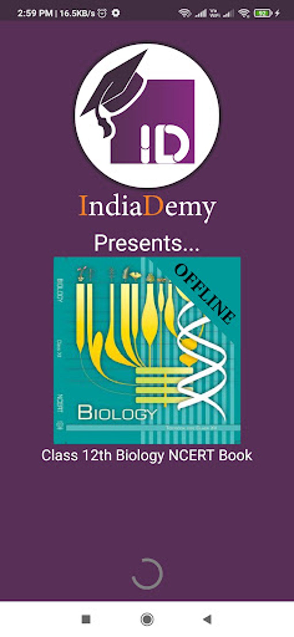 NCERT Biology Class 12 OFFLINE Android NCERT Biology Class 12 OFFLINE Android