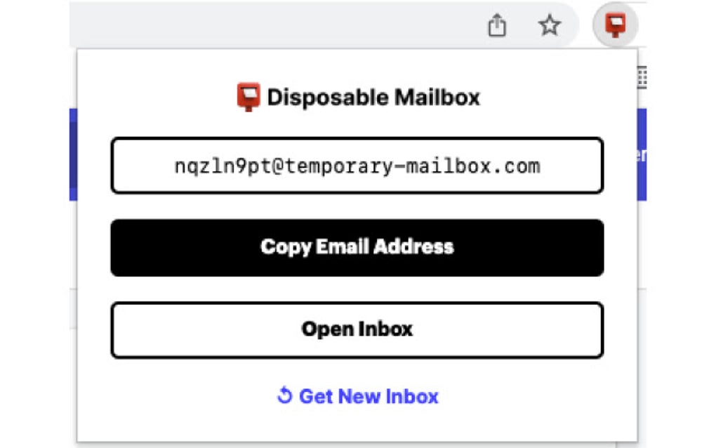 Disposable Mailbox for Google Chrome - Extension Download