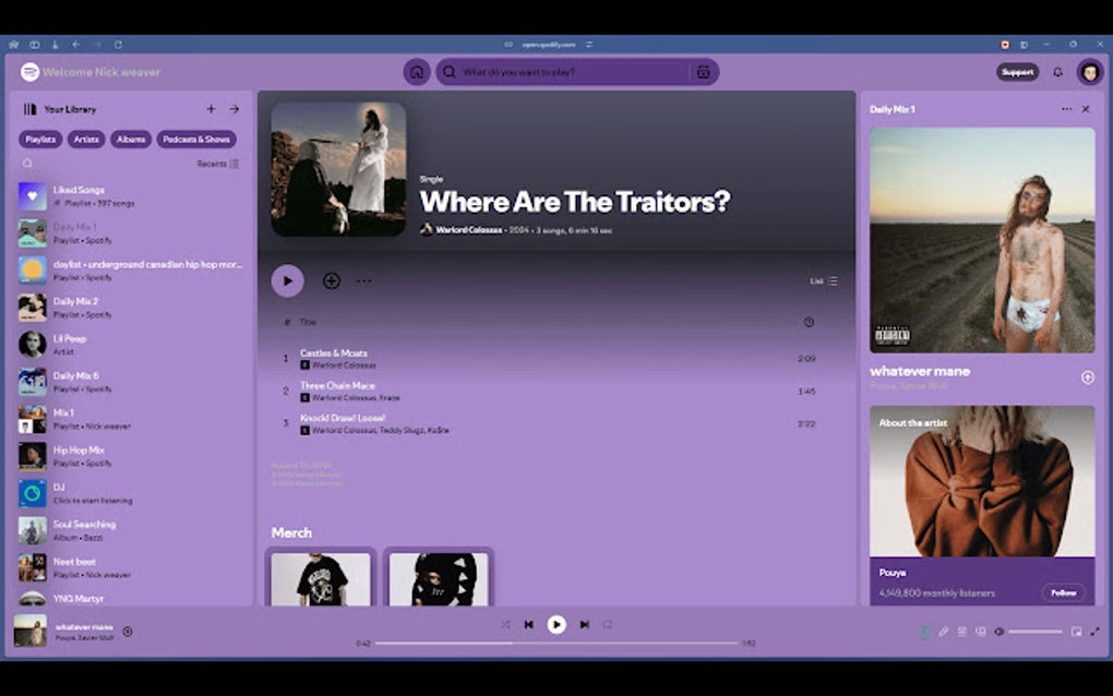 purple spotify Google Chrome 용 - 확장 프로그램 다운로드