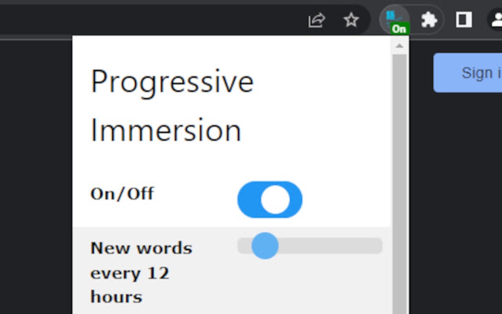 Progressive Immersion for Google Chrome - Extension Download