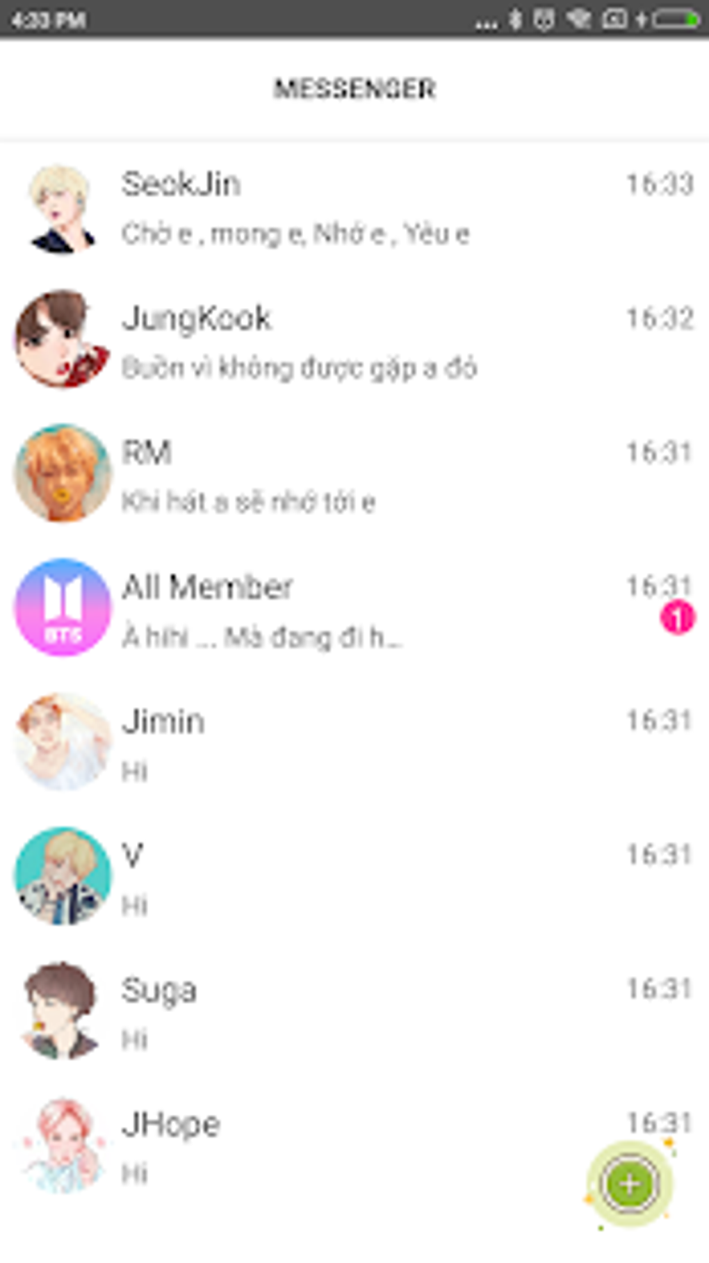 BTS Messenger Tiếng việt для Android — Скачать