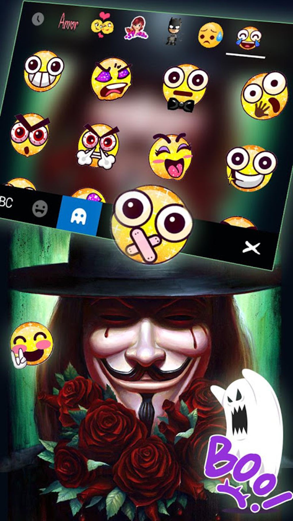 Anonymous Man Smile Keyboard Theme APK for Android - Download