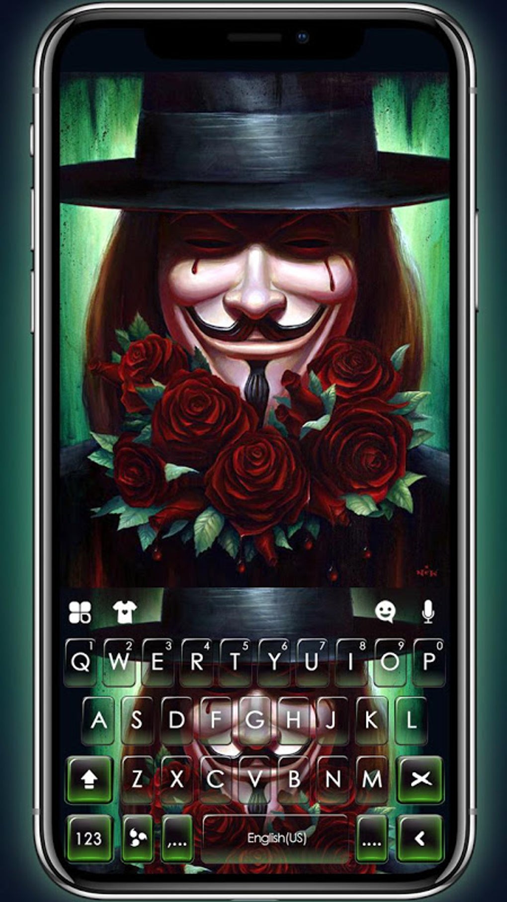 Anonymous Man Smile Keyboard Theme APK for Android - Download