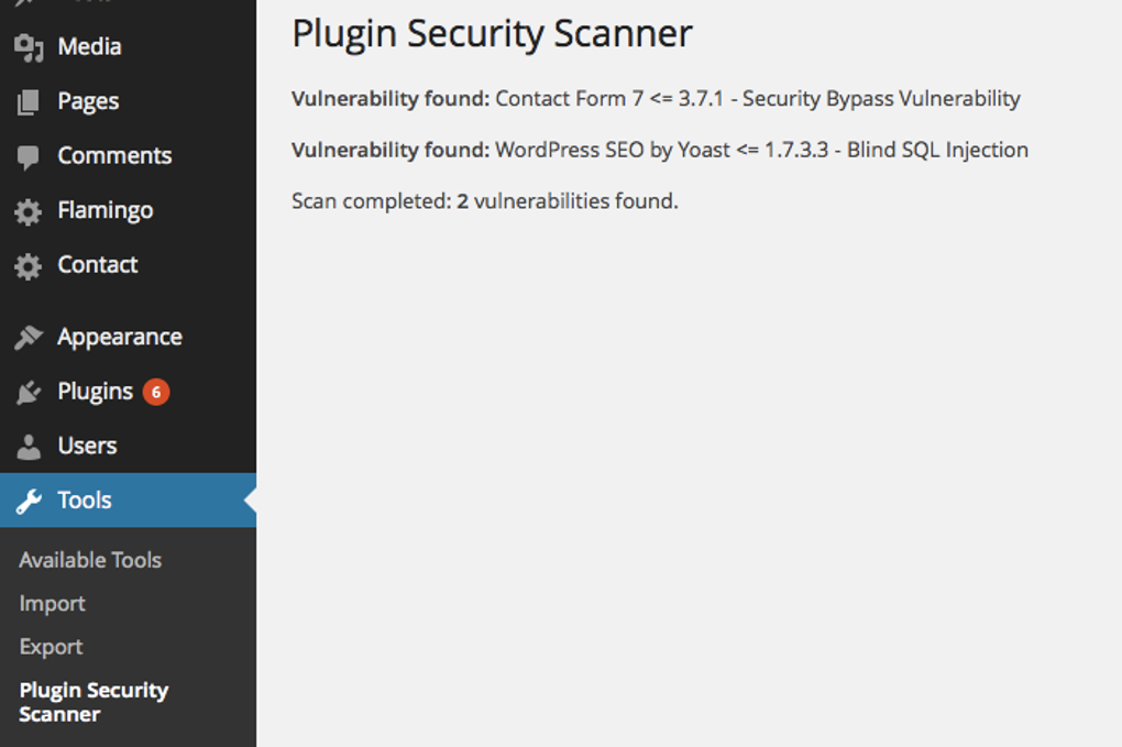 Plugin Security Scanner para WordPress - Descargar