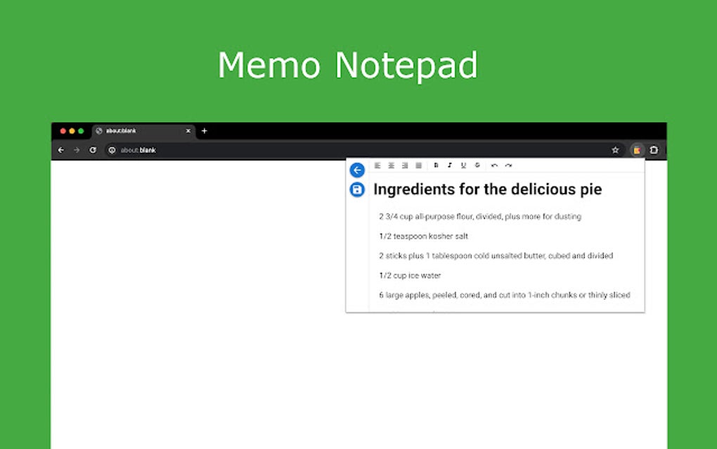 Memo Notepad for Google Chrome - Extension Download