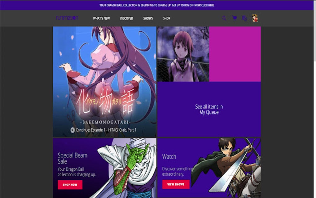 Funimation Dark Mode for Google Chrome - Extension Download