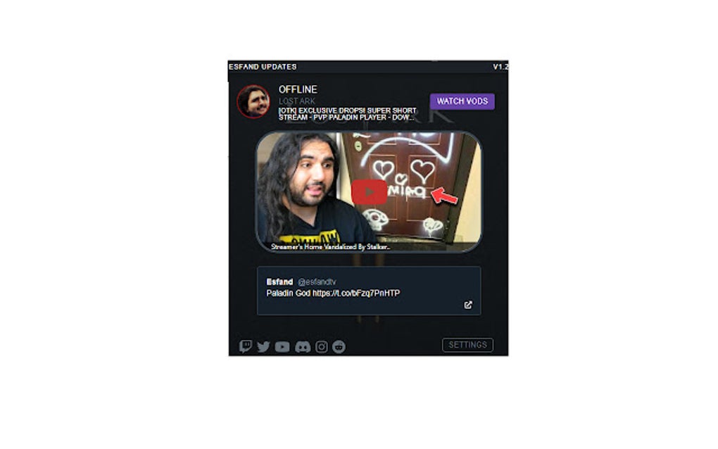 Esfand Updates Google Chrome 용 - 확장 프로그램 다운로드