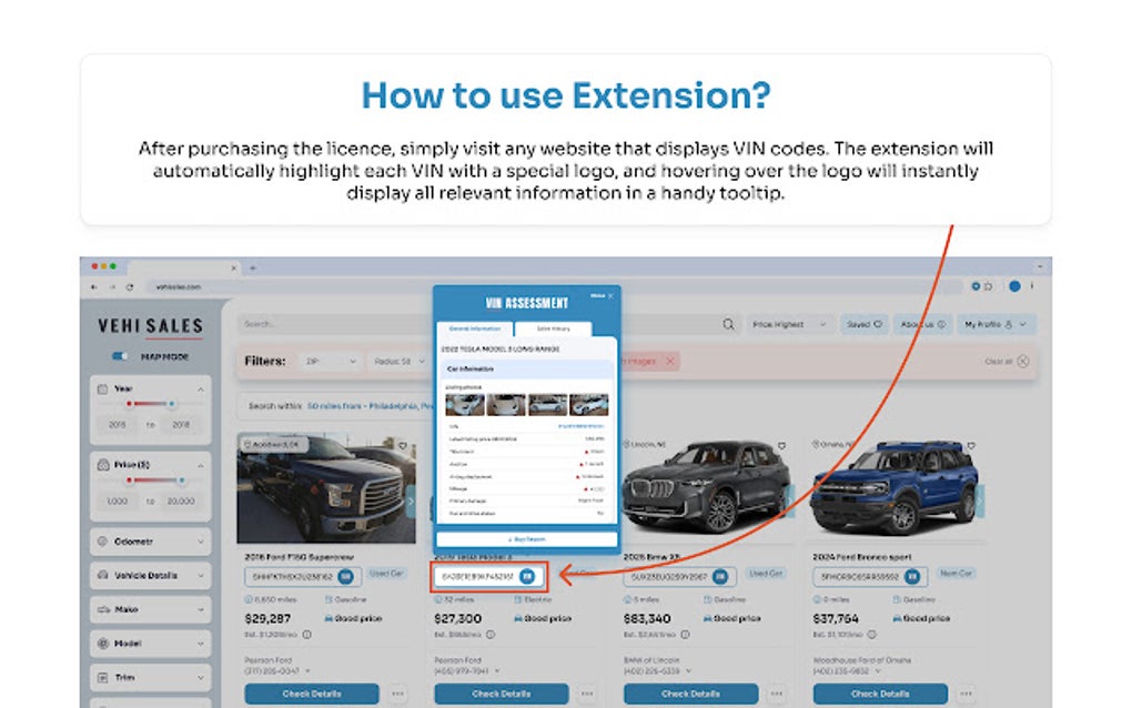 VinAssessment: Check Vehicle History สำหรับ Google Chrome - ส่วนขยาย ...
