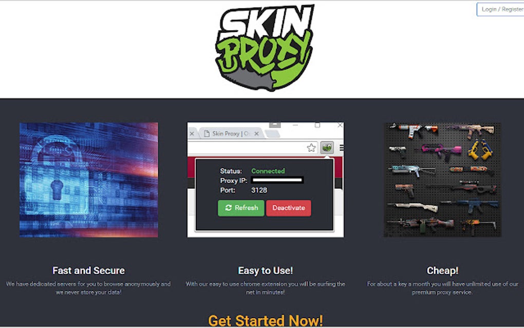 Skin Proxy para Google Chrome - Extensión Descargar