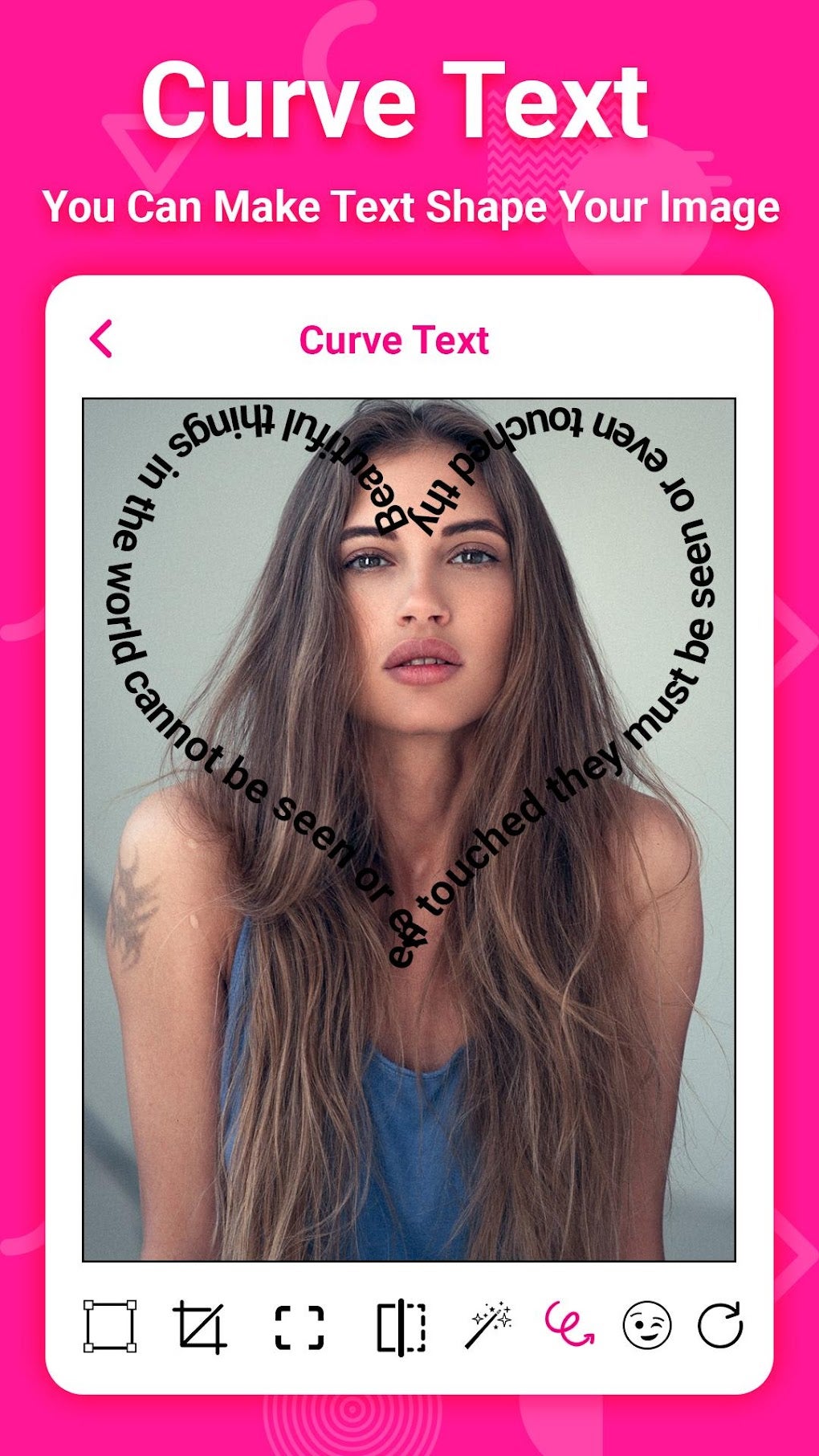 Curve Text Stylish On Photo - for Android - Download