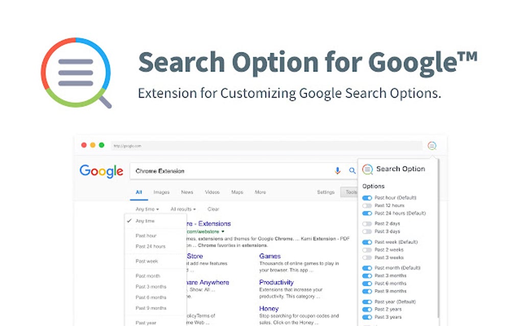 Search Option for Google สำหรับ Google Chrome - ส่วนขยาย ดาวน์โหลด