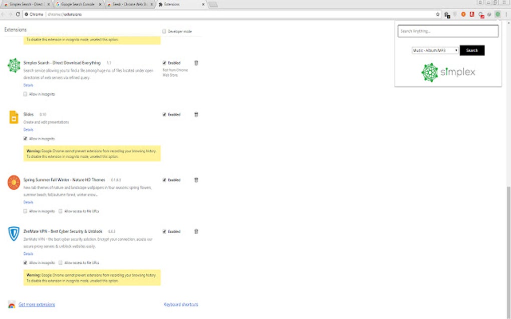 Simplex Search - Direct Download Everything for Google Chrome ...