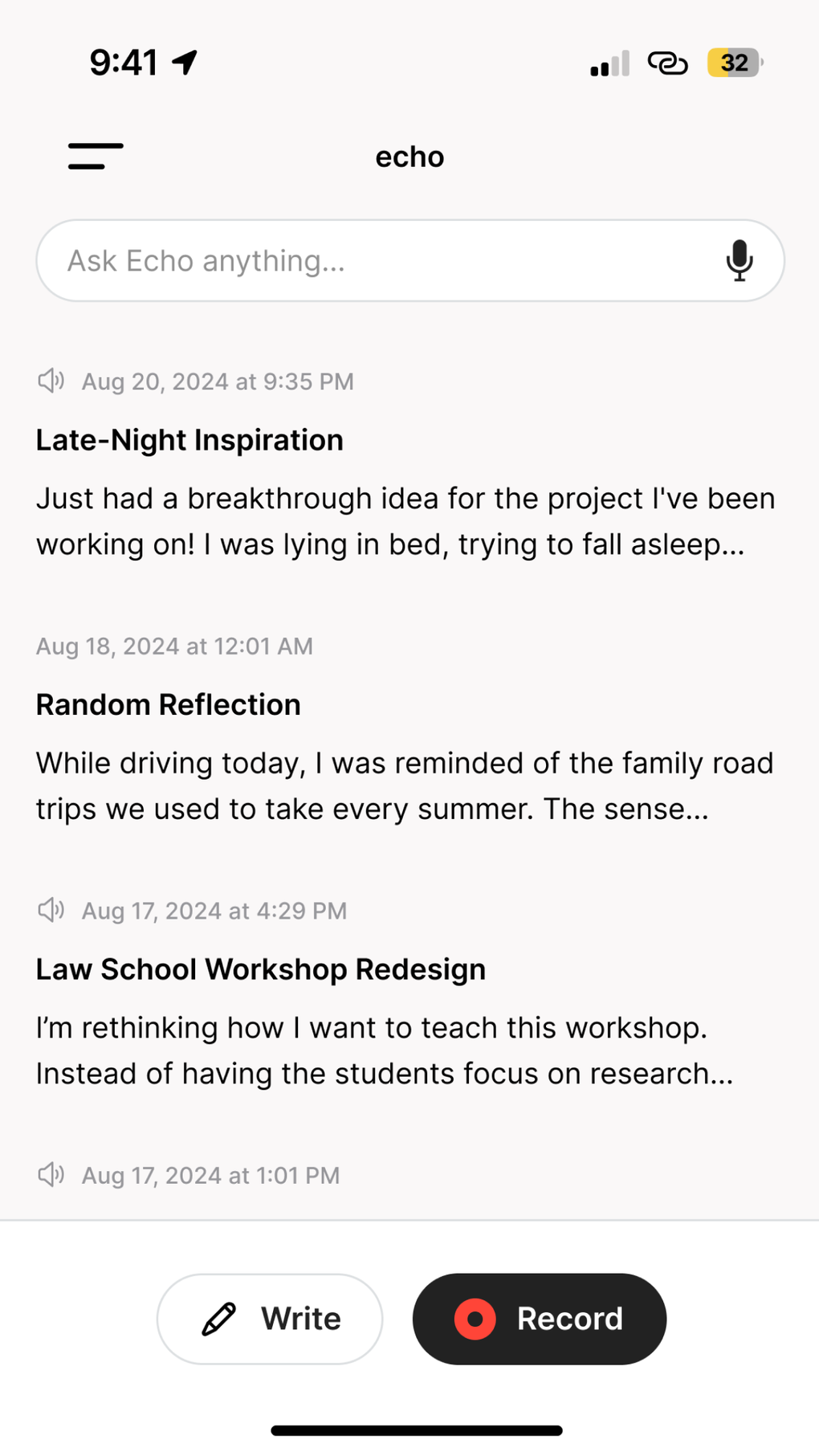 Echo AI Notes for iPhone - Download