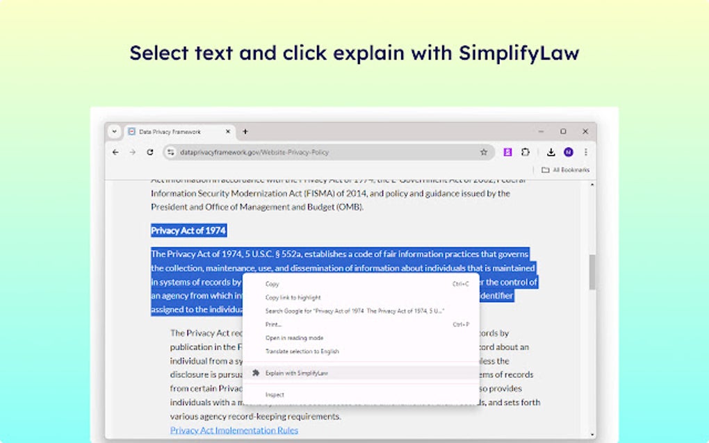 SimplifyLaw para Google Chrome - Extensión Descargar