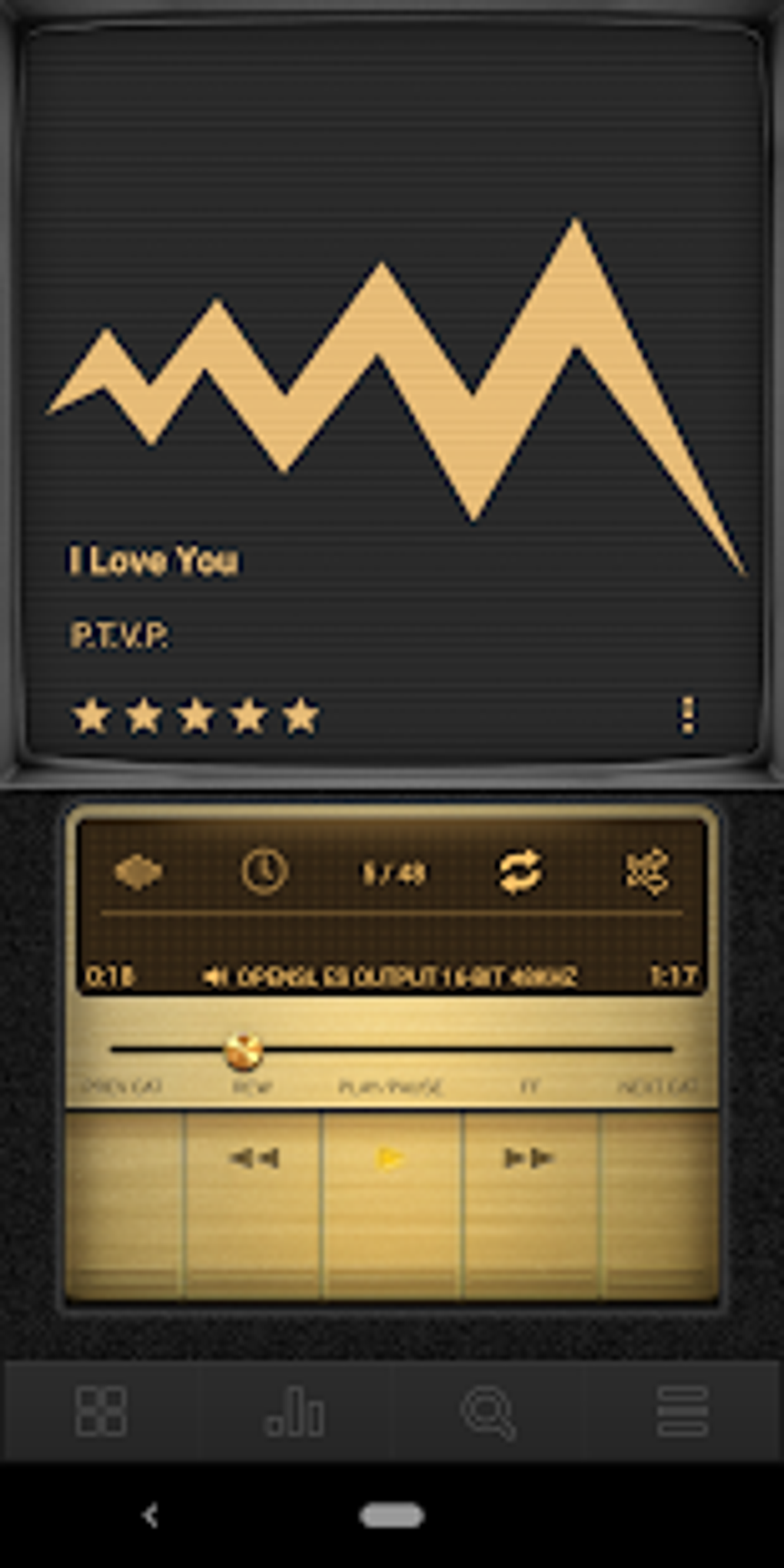 Marshall - Dark Retro GoldMetal Skin for Poweramp APK for Android ...