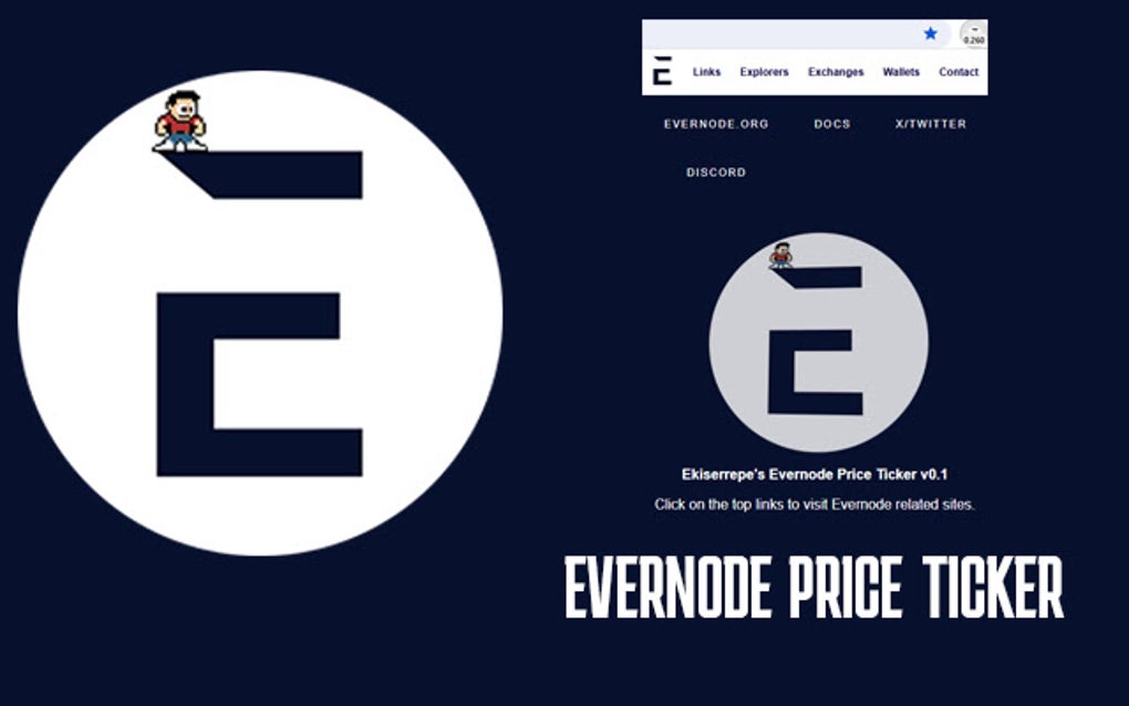 Ekiserrepe's Evernode Price Ticker for Google Chrome - Extension Download