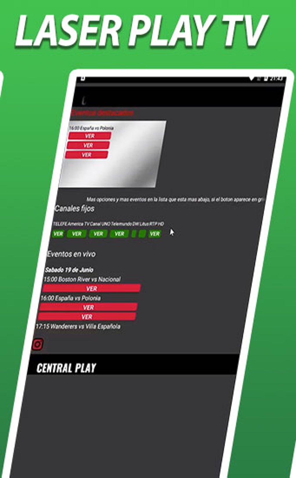 Laser play guia tv para Android - Descargar