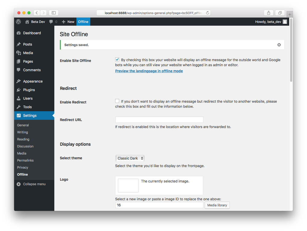 Super Simple Site Offline for WordPress - Download