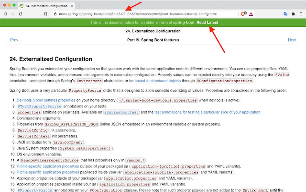 Spring Docs Read Latest Extension para Google Chrome - Extensión Descargar