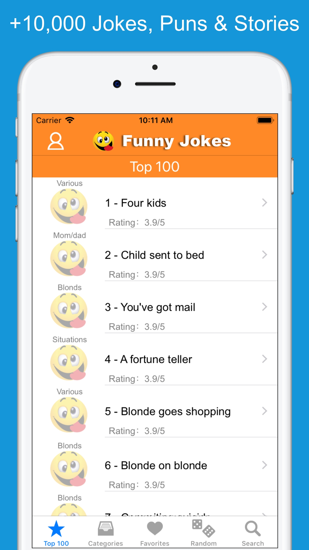 Funny Jokes Stories Puns para iPhone - Descargar