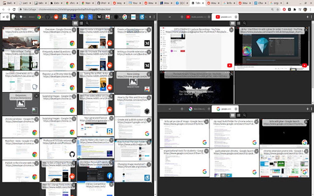 Tabs Collage para Google Chrome - Extensión Descargar