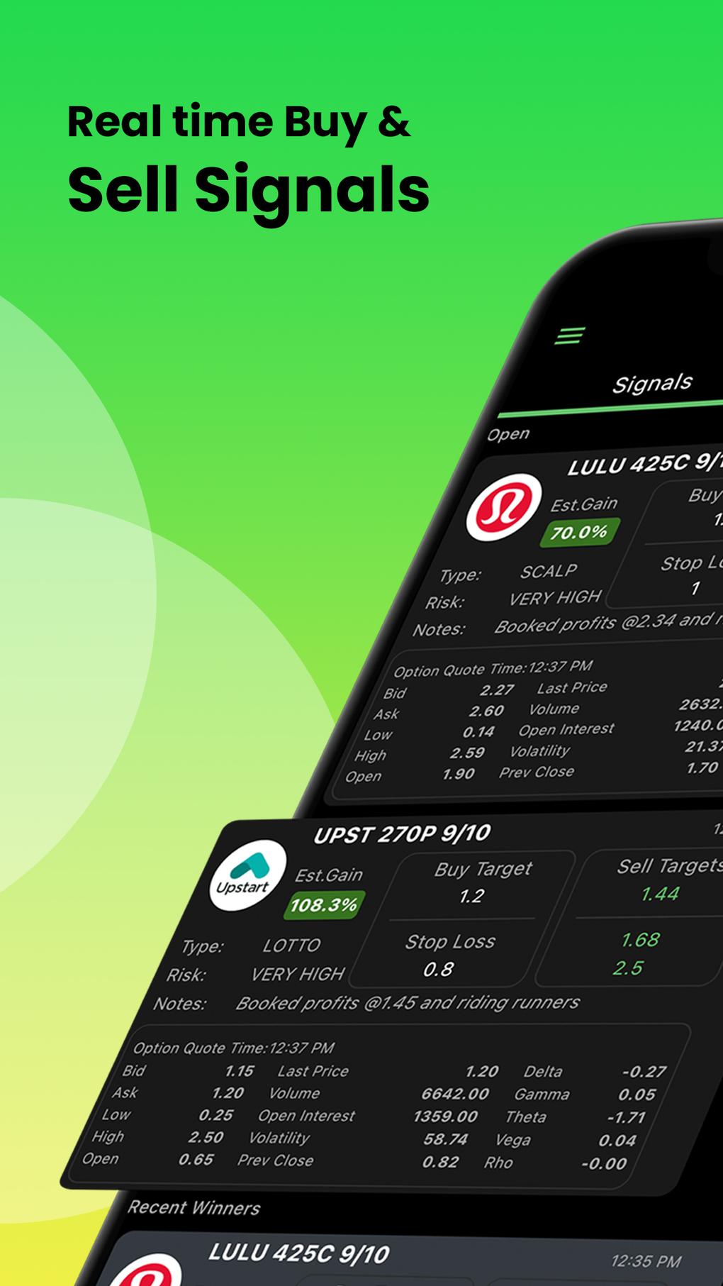 Option Signals - Live Alerts para iPhone - Descargar