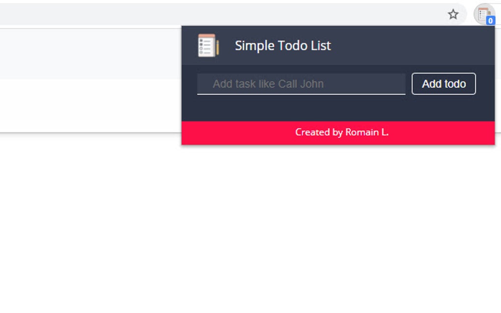 Simple Todo List Google Chrome 용 - 확장 프로그램 다운로드