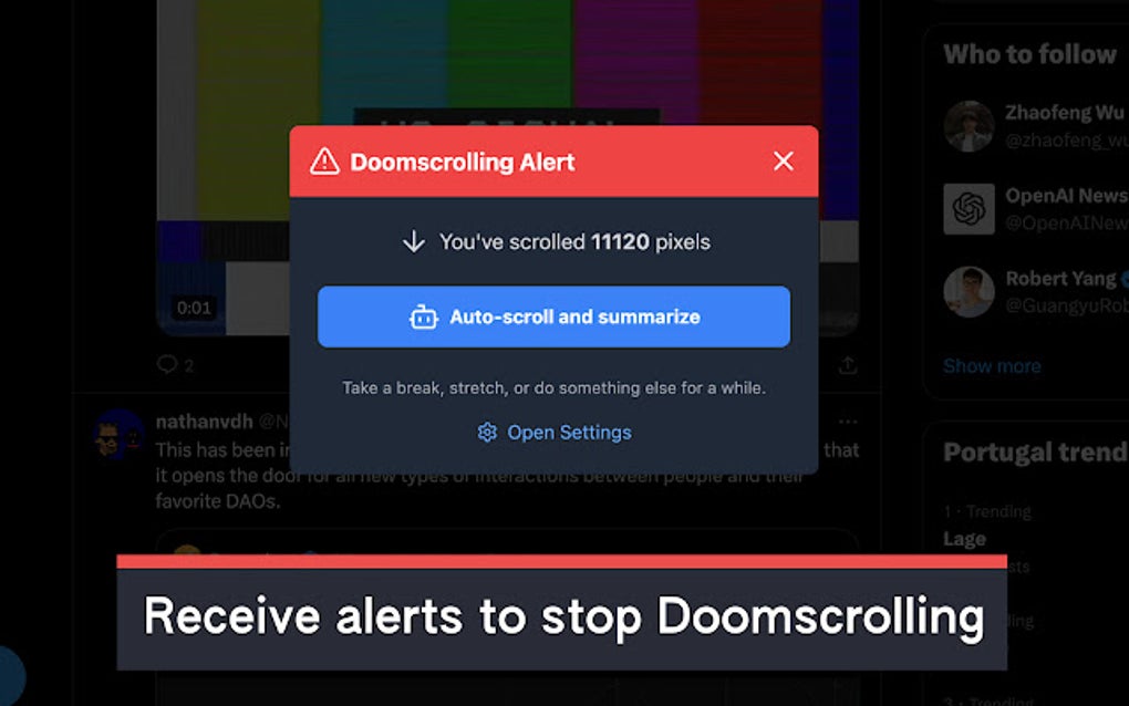 Doomscroller for Google Chrome - Extension Download