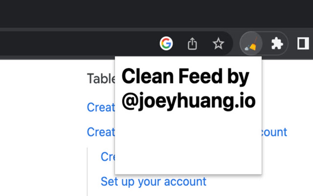 Clean Feed for Google Chrome - Extension Download